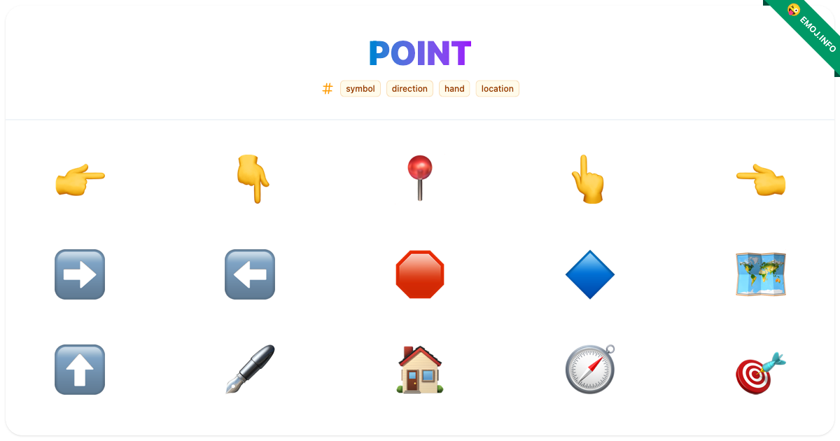 Point Emojis 👉 👇 📍 | Meaning, Copy & Paste