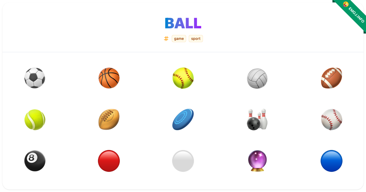Ball Emojis ⚽ 🏀 🥎 | Meaning, Copy & Paste