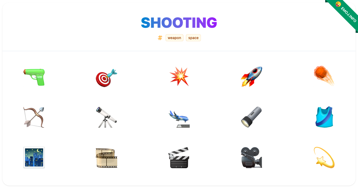 Shooting Emojis 🔫 🎯 💥 | Meaning, Copy & Paste