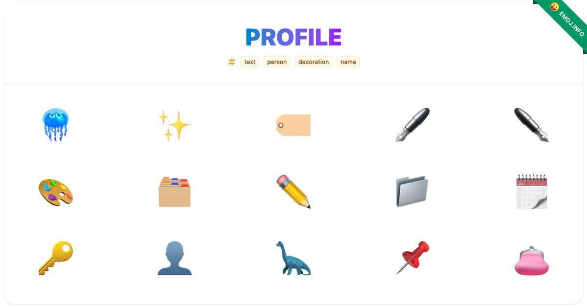 Profile Emojis 🪼 🏷️ | Meaning, Copy & Paste