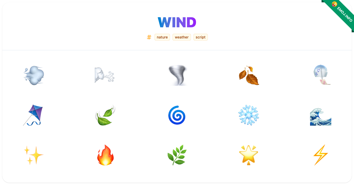 Wind Emojis 💨 🌬️ 🌪️ | Meaning, Copy & Paste