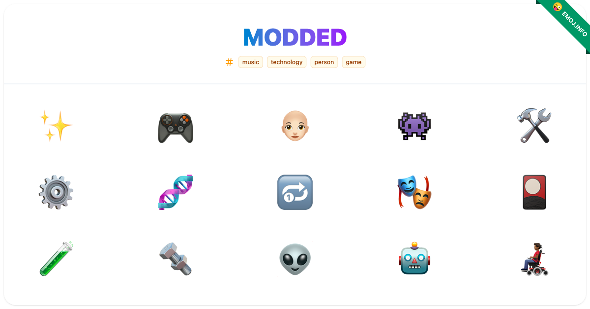 Modded Emojis 🎮 👩🏻‍🦲 | Meaning, Copy & Paste