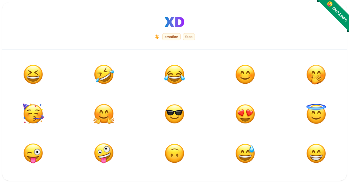 Xd Emojis 😆 🤣 😂 | Meaning, Copy & Paste