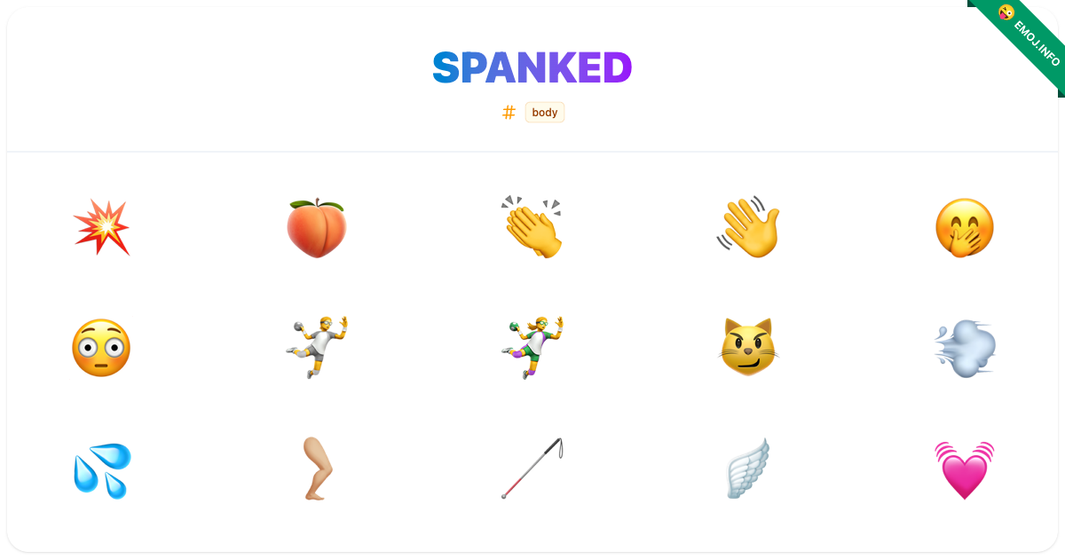 Spanked Emojis 💥 🍑 👏 | Meaning, Copy & Paste