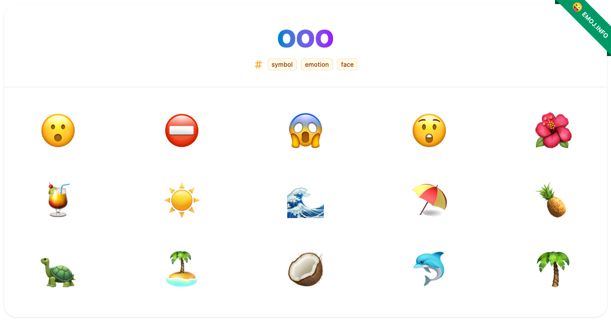 Ooo Emojis 😮 ⛔ 😱 | Meaning, Copy & Paste