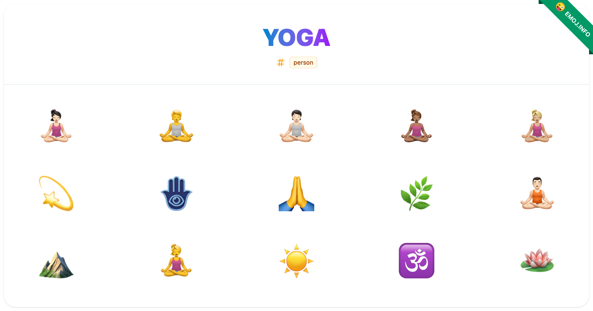 Yoga Emojis 🧘🏻‍♀️ 🧘 🧘🏻 | Meaning, Copy & Paste