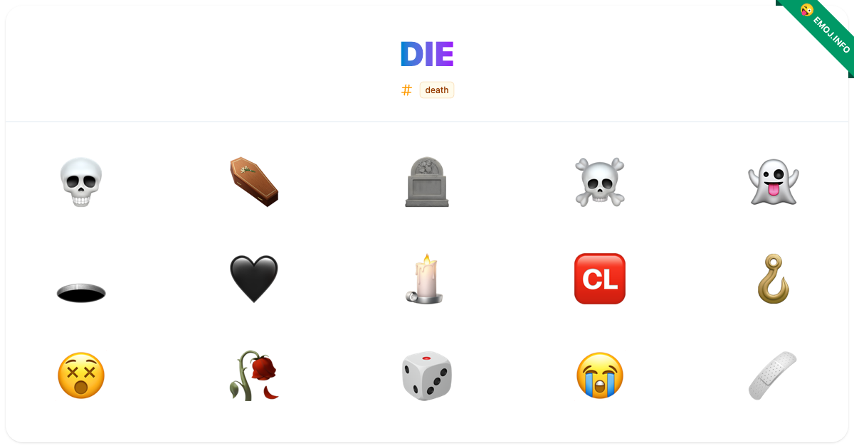 Die Emojis 💀 ⚰️ 🪦 | Meaning, Copy & Paste