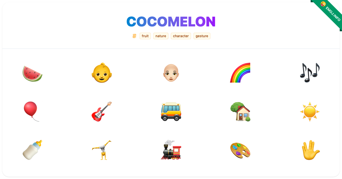 Cocomelon Emojis 🍉 👶 👩🏻‍🦲 | Meaning, Copy & Paste
