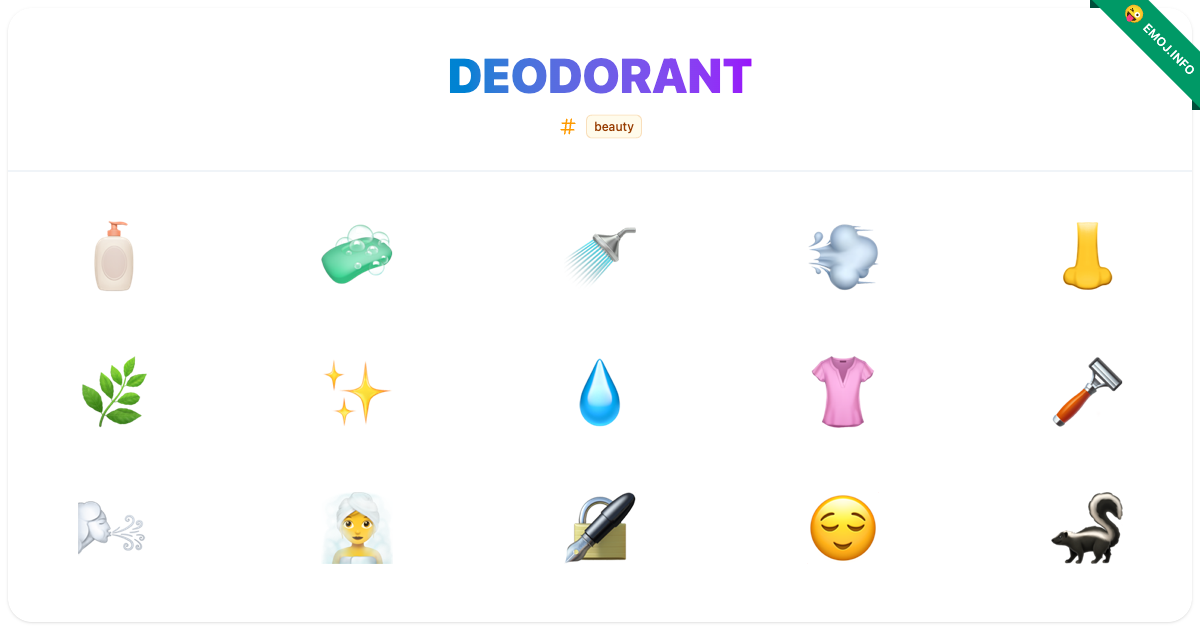 Deodorant Emojis 🧴 🧼 🚿 | Meaning, Copy & Paste