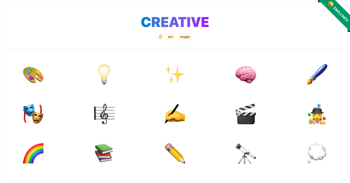 Creative Emojis 🎨 💡 | Meaning, Copy & Paste