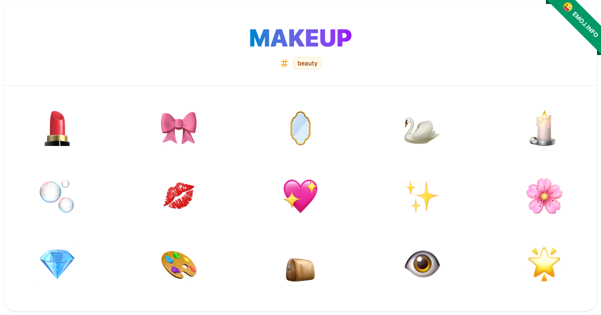 Makeup Emojis 💄 🎀 🪞 | Meaning, Copy & Paste