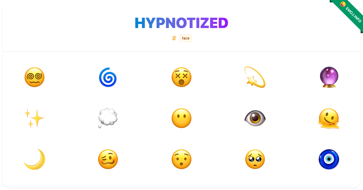 Hypnotized Emojis 😵‍💫 🌀 😵 | Meaning, Copy & Paste
