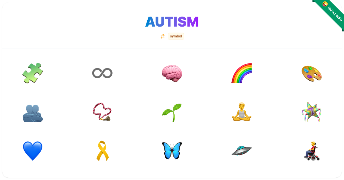Autism Emojis 🧩 ♾️ 🧠 | Meaning, Copy & Paste