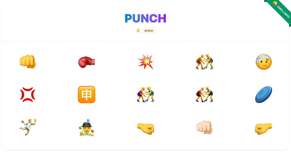 Punch Emojis 👊 🥊 💥 | Meaning, Copy & Paste