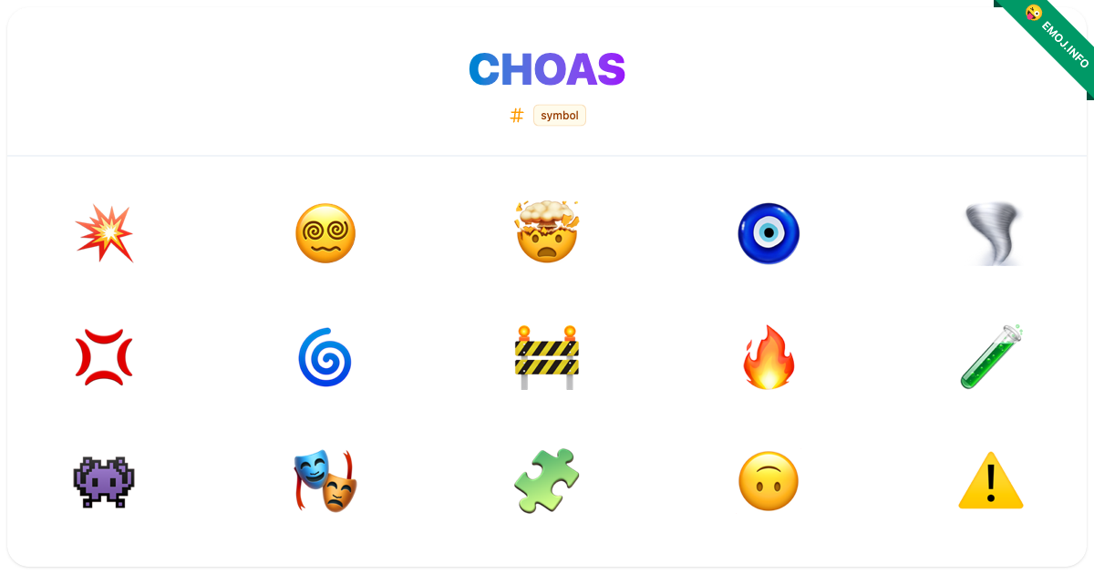 Choas Emojis 💥 😵‍💫 🤯 | Meaning, Copy & Paste