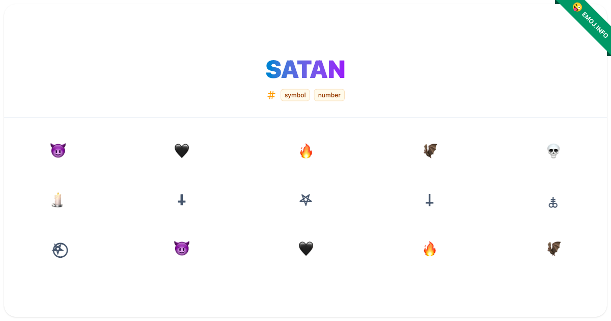 Satan Emojis 😈 🖤 🔥 | Meaning, Copy & Paste