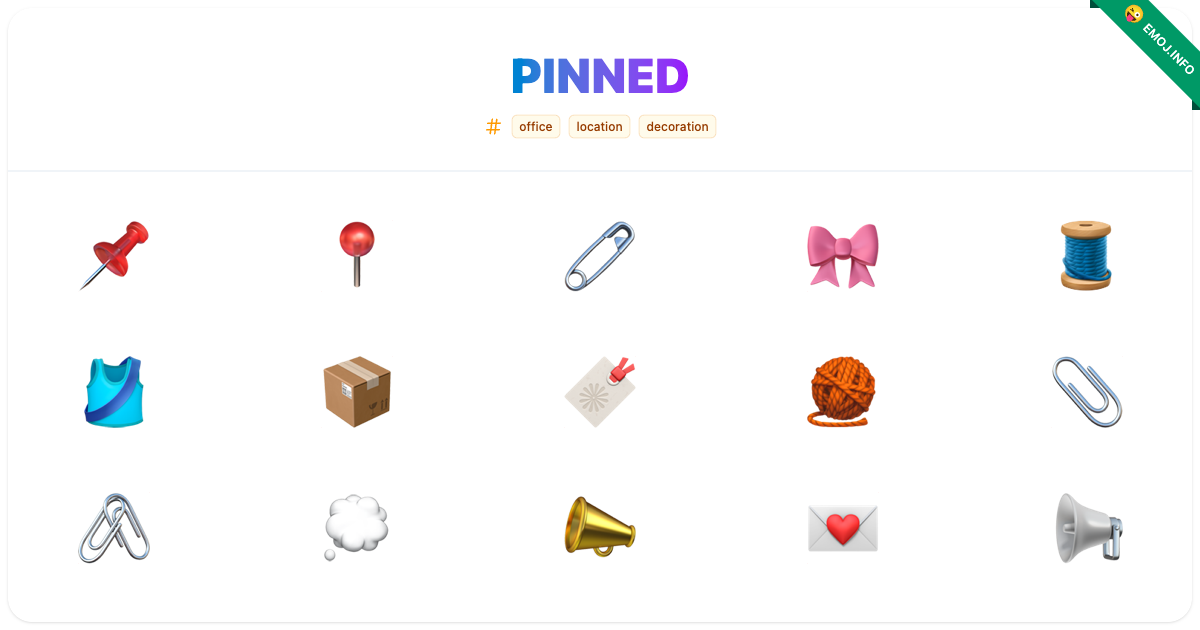 Pinned Emojis 📌 📍 🧷 | Meaning, Copy & Paste