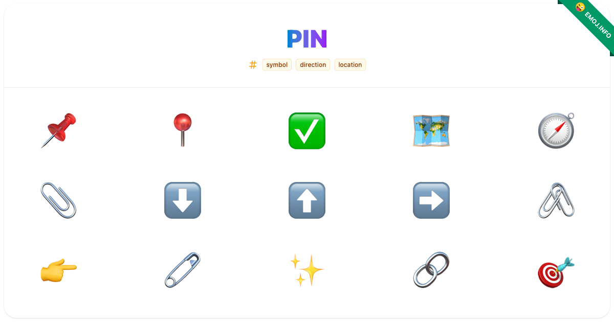 Pin Emojis 📌 📍 | Meaning, Copy & Paste