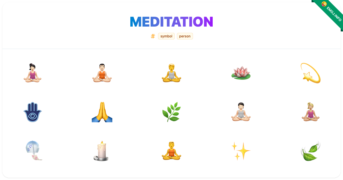 Meditation Emojis 🧘🏻‍♀️ 🧘🏻‍♂️ 🧘 | Meaning, Copy & Paste