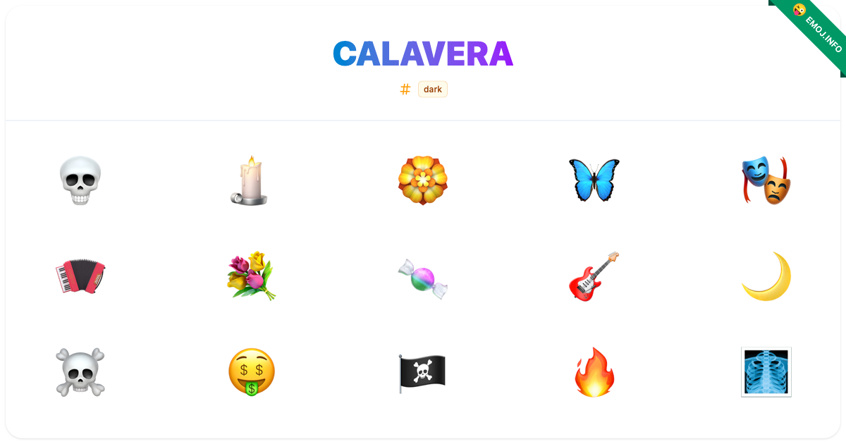 Calavera Emojis 💀 🕯️ 🏵️ | Meaning, Copy & Paste