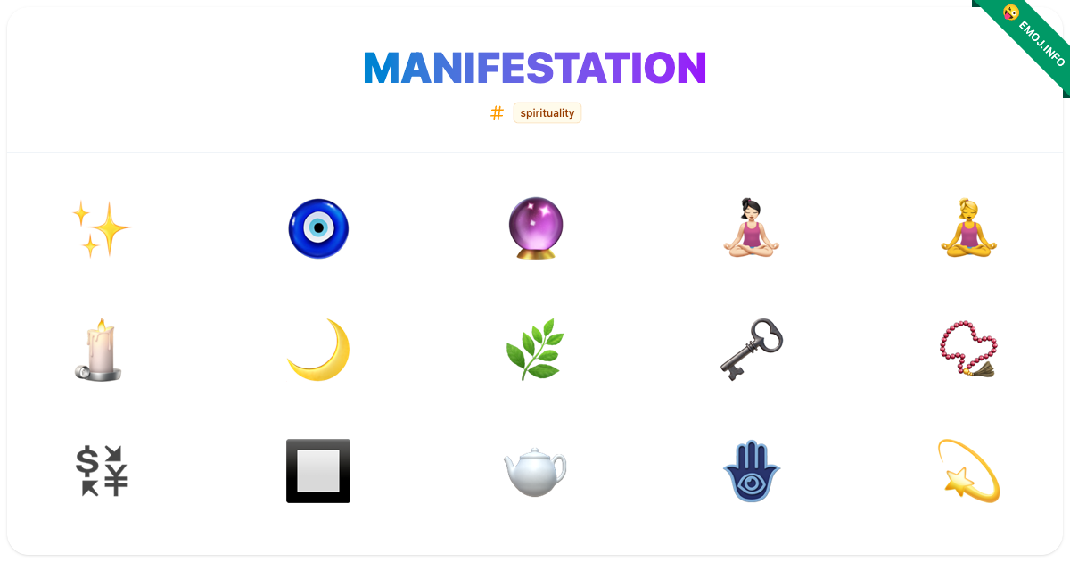 Manifestation Emojis 🧿 🔮 | Meaning, Copy & Paste