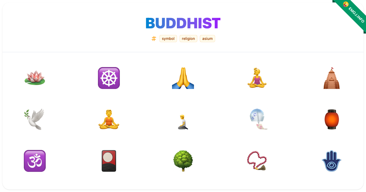 Buddhist Emojis 🪷 ☸️ 🙏 | Meaning, Copy & Paste