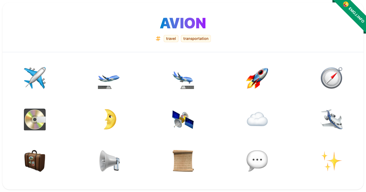 Avion Emojis ️ 🛫 🛬 | Meaning, Copy & Paste