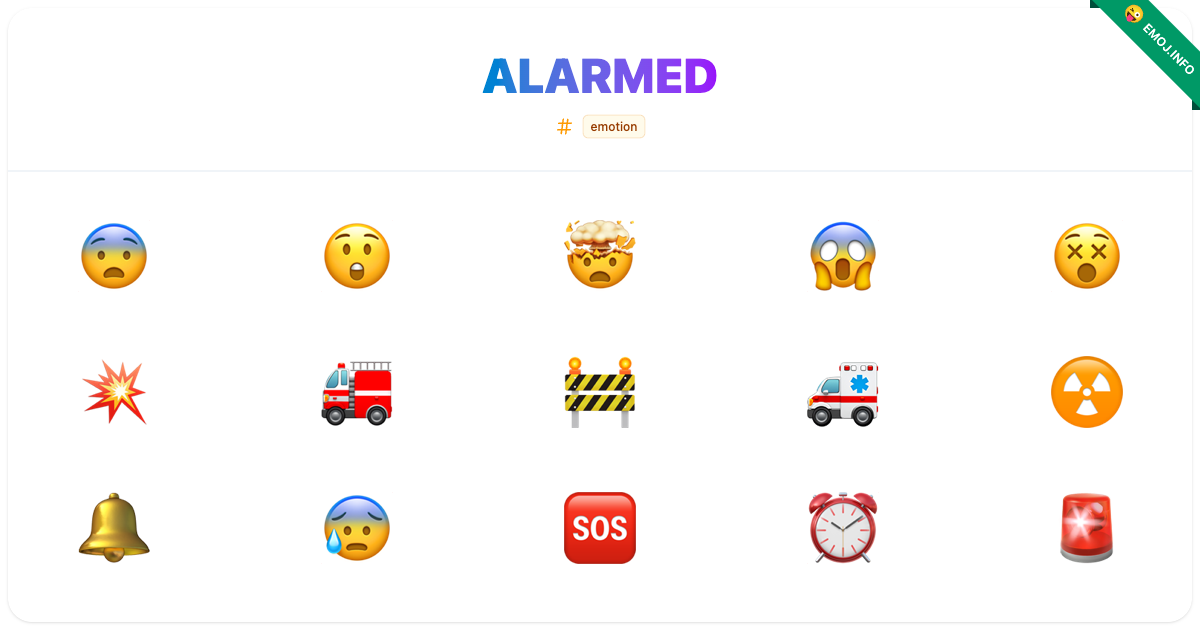 Alarmed Emojis 😨 😲 🤯 | Meaning, Copy & Paste