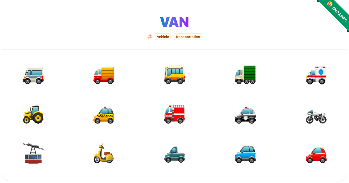 Van Emojis 🚐 🚚 🚌 | Meaning, Copy & Paste