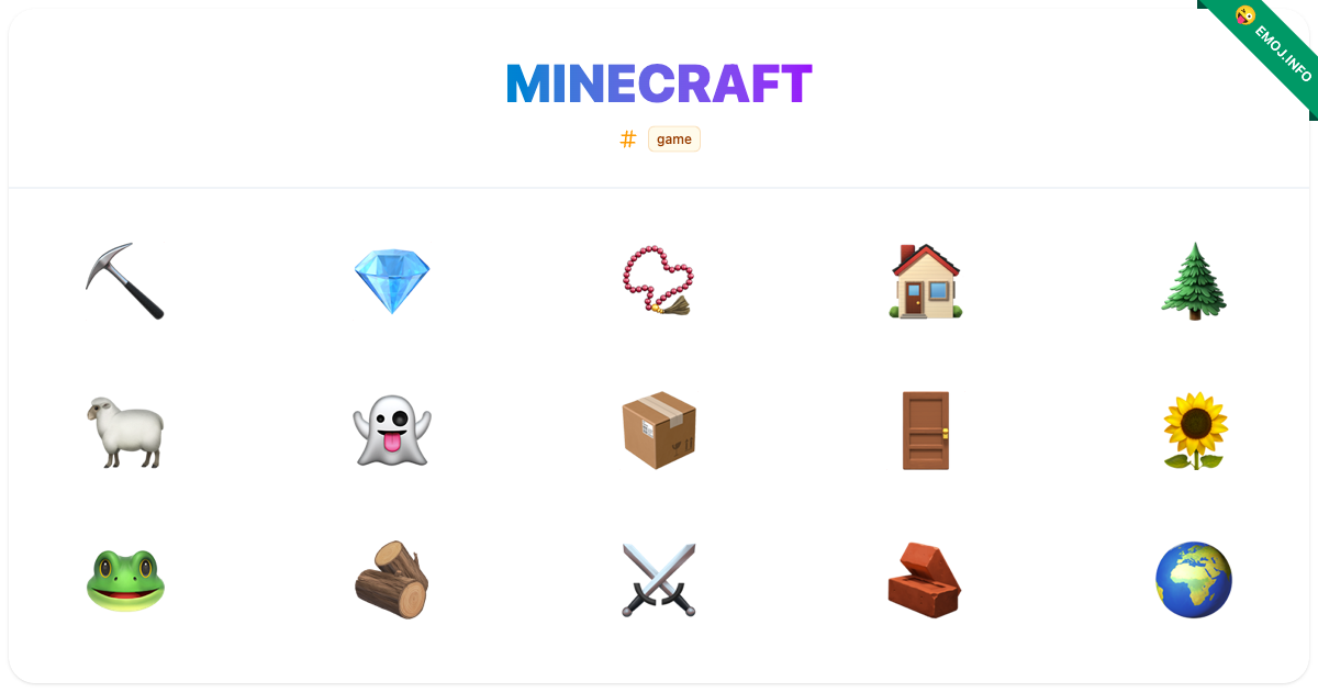 Minecraft Emojis ⛏️ 💎 📿 | Meaning, Copy & Paste