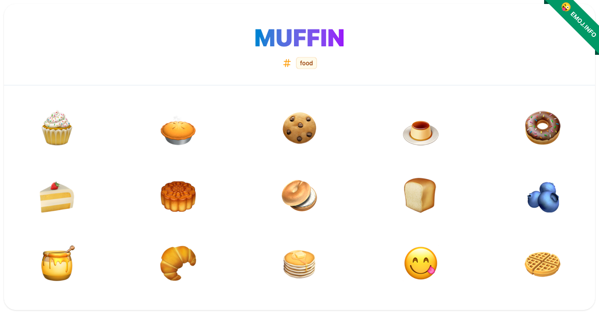 Muffin Emojis 🧁 🥧 🍪 | Meaning, Copy & Paste