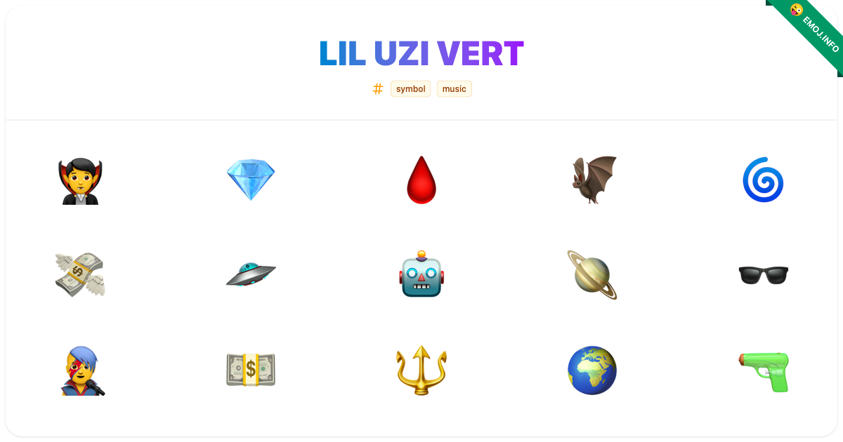 Lil Uzi Vert Emojis 🧛 💎 🩸 | Meaning, Copy & Paste