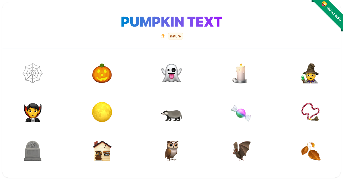 Pumpkin Text Emojis 🕸️ 🎃 👻 | Meaning, Copy & Paste