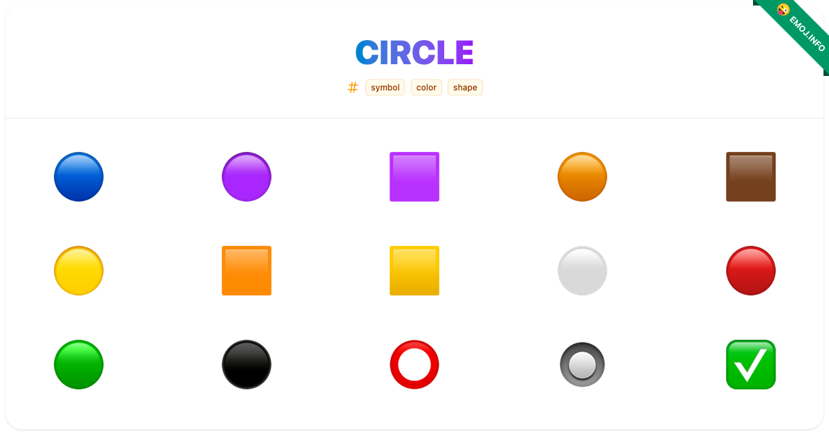 Circle Emojis ⚪ ⚫ ⭕ | Meaning, Copy & Paste