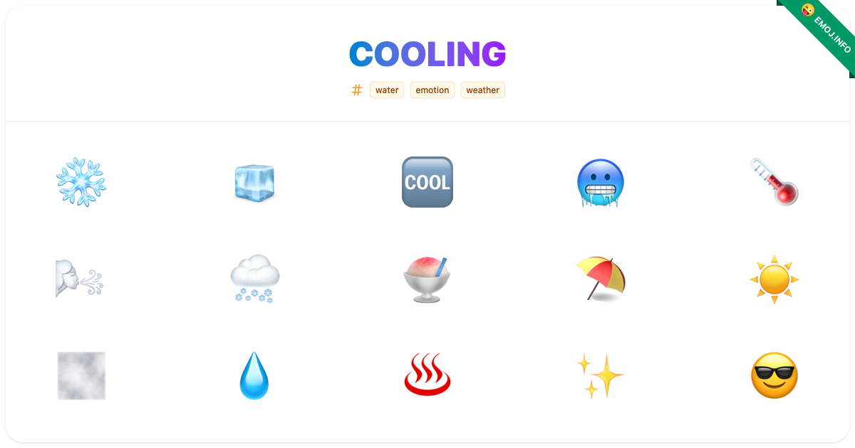 Cooling Emojis ️ 🧊 🆒 | Meaning, Copy & Paste