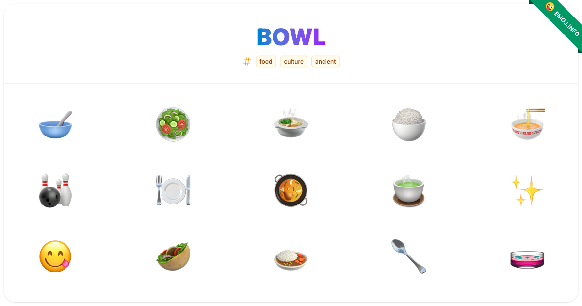 Bowl Emojis 🥣 🥗 🍲 | Meaning, Copy & Paste