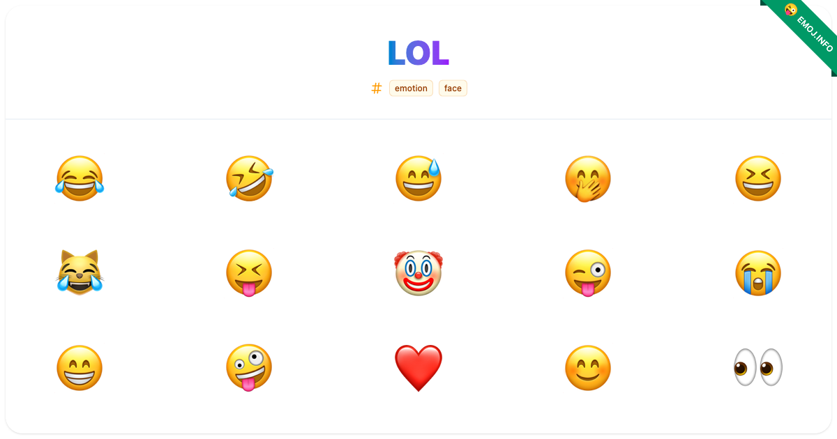 Lol Emojis 😂 🤣 😅 | Meaning, Copy & Paste