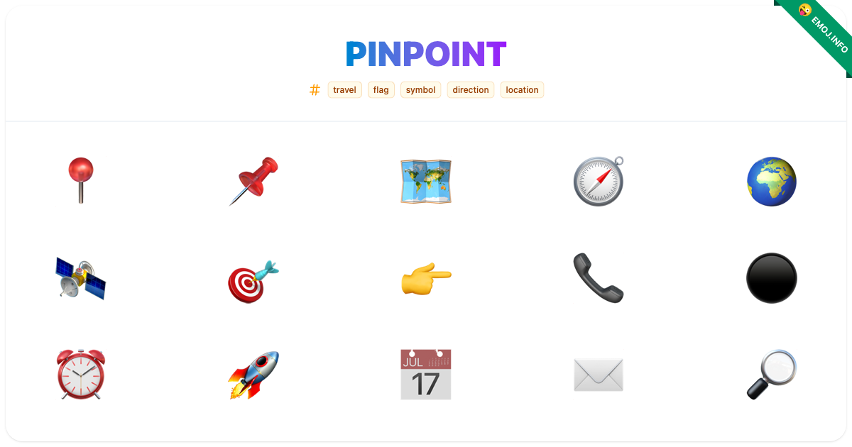 Pinpoint Emojis 📍 📌 🗺️ | Meaning, Copy & Paste
