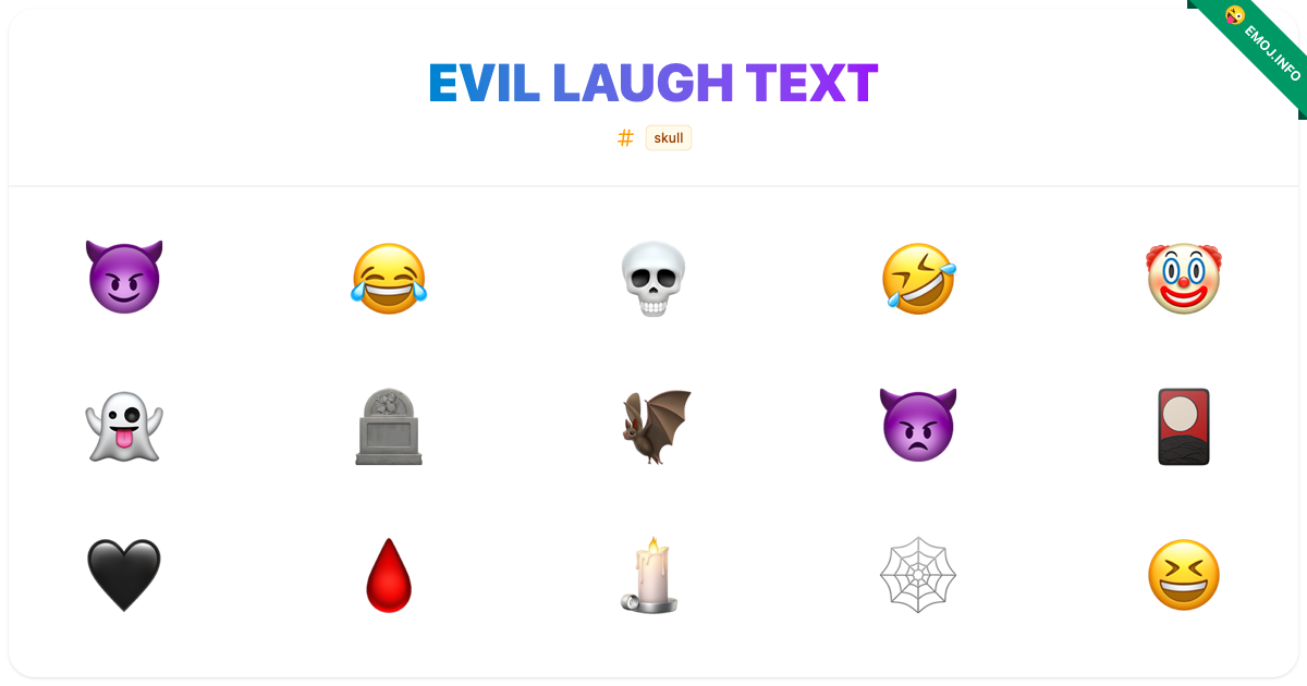 Evil Laugh Text Emojis 😈 😂 💀 | Meaning, Copy & Paste