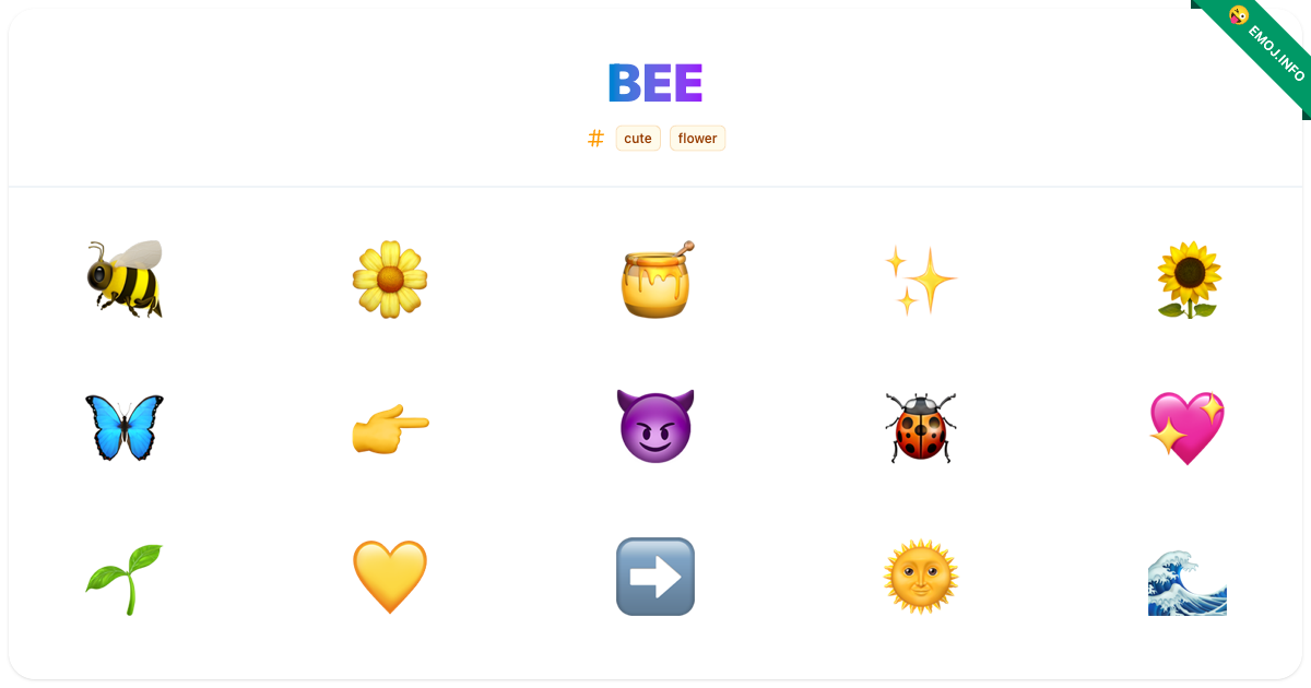 Bee Emojis 🐝 🌼 🍯 | Meaning, Copy & Paste