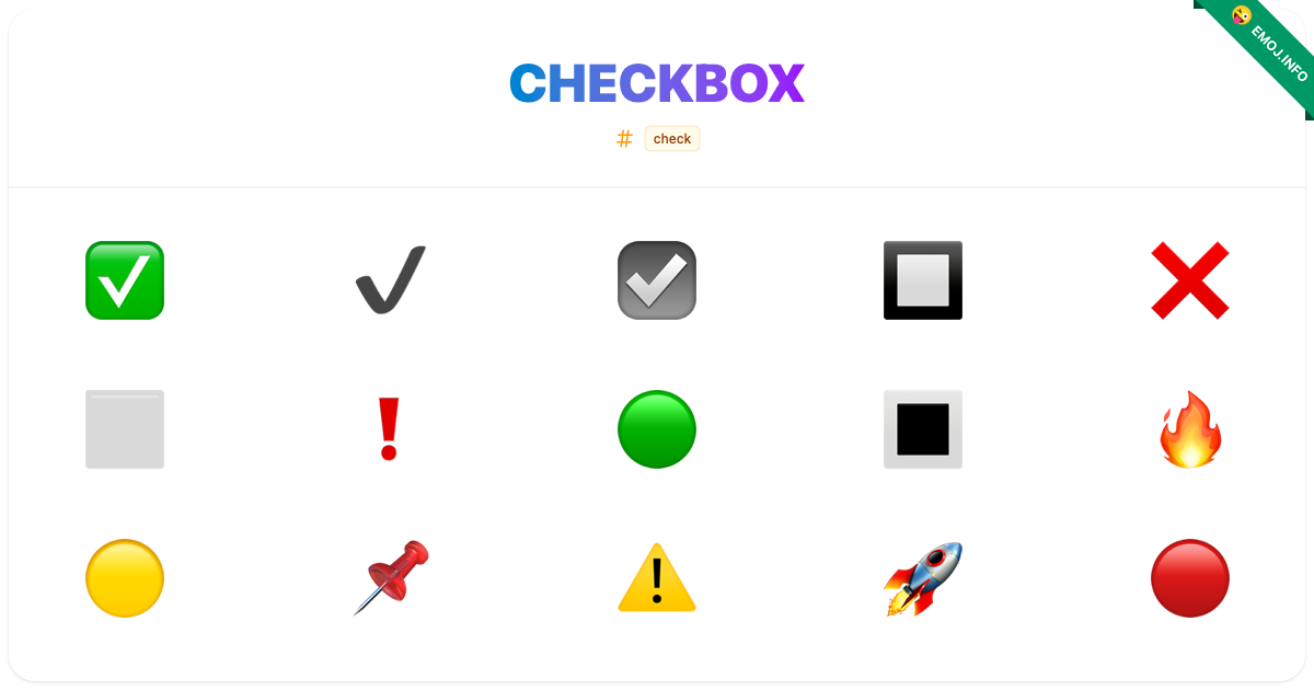 Checkbox Emojis ️ ☑️ | Meaning, Copy & Paste