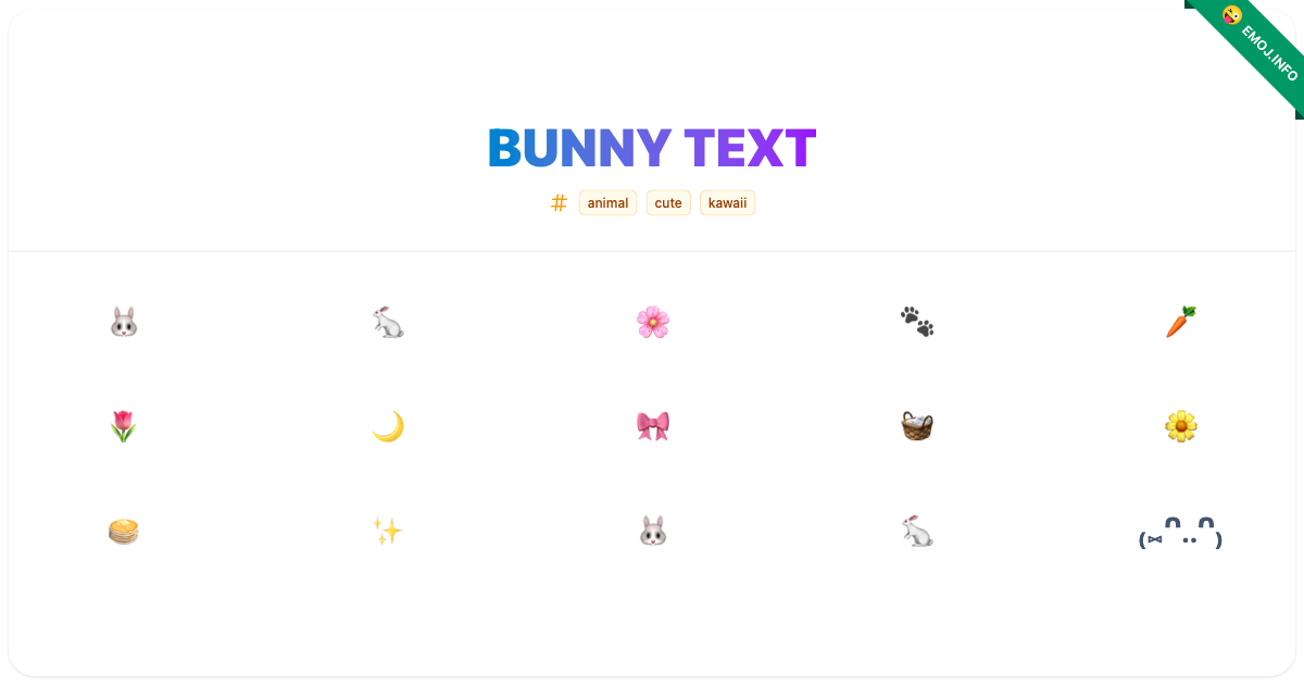 Bunny Text Emojis 🐰 🐇 🌸 | Meaning, Copy & Paste