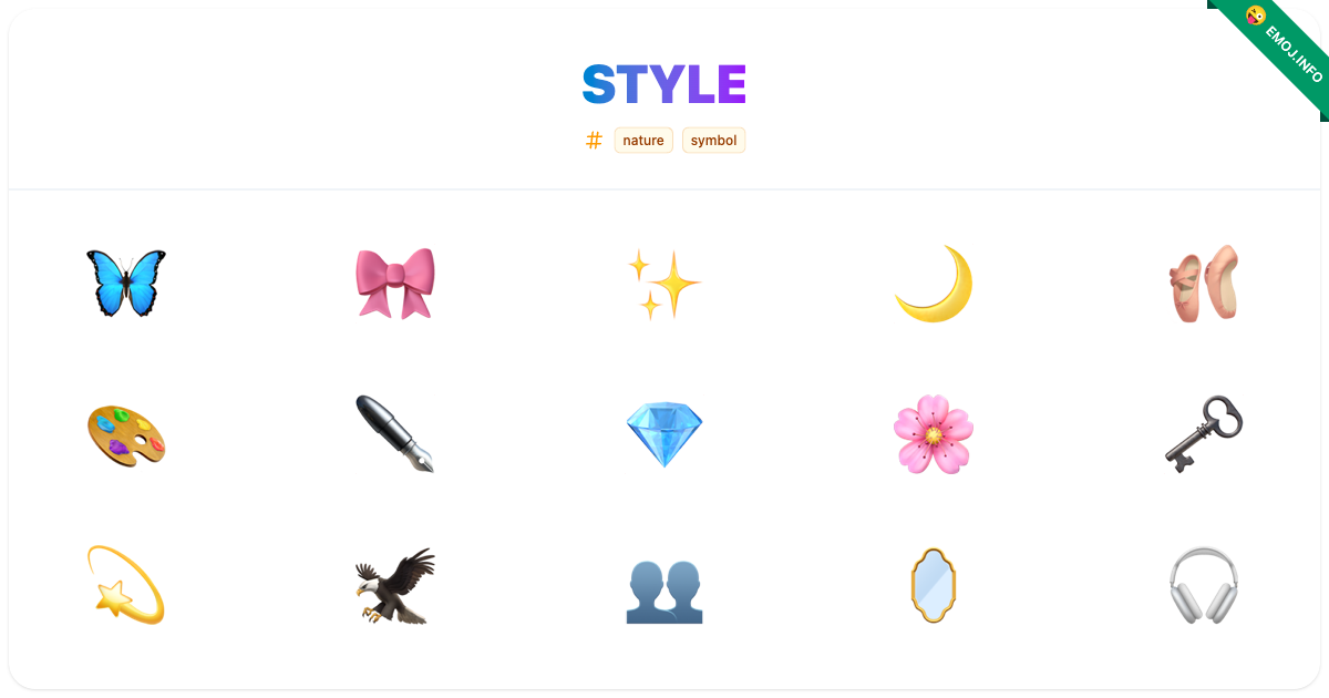 Style Emojis 🦋 🎀 | Meaning, Copy & Paste