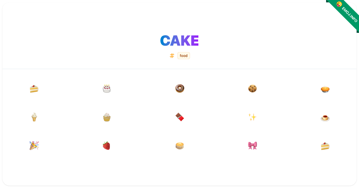 Cake Emojis 🍰 🎂 🍩 | Meaning, Copy & Paste