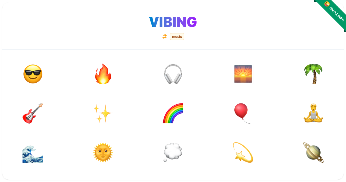 Vibing Emojis 😎 🔥 🎧 | Meaning, Copy & Paste