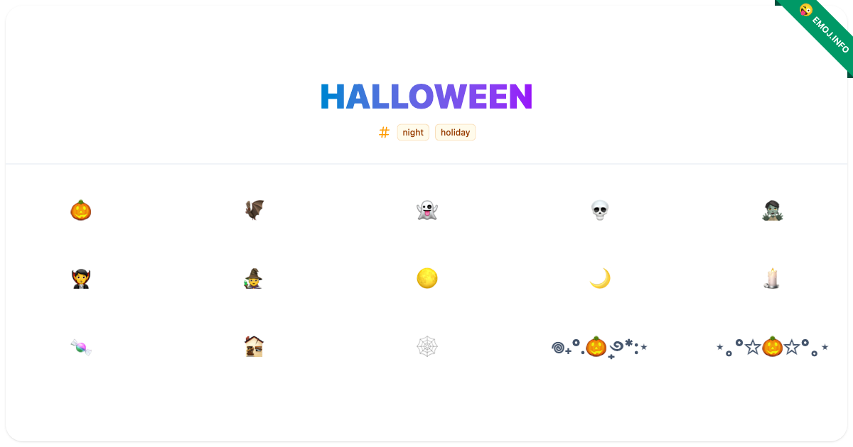 Halloween Emojis 🎃 🦇 👻 | Meaning, Copy & Paste
