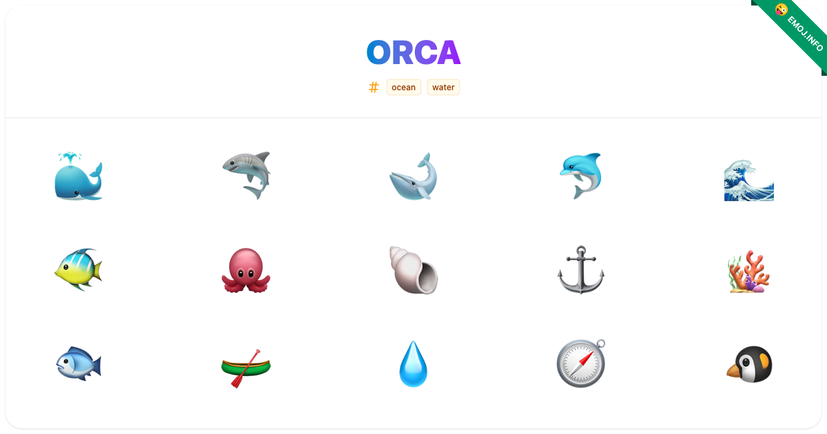 Orca Emojis 🐳 🦈 🐋 | Meaning, Copy & Paste