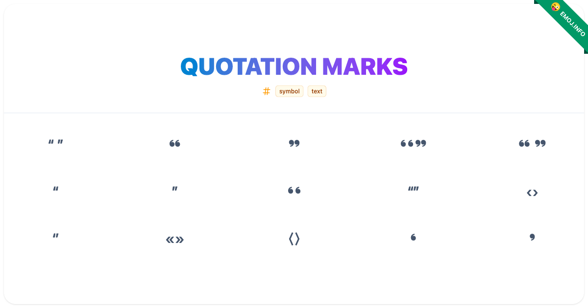Quotation Marks Emojis “ ” | Meaning, Copy & Paste