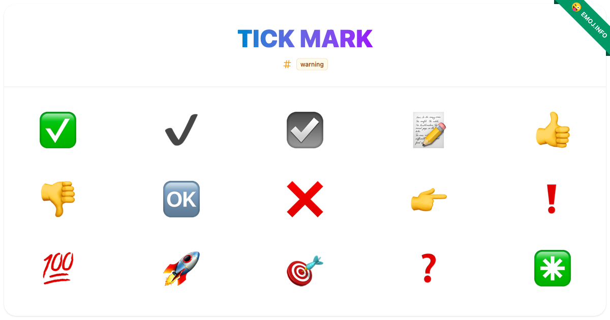 Tick Mark Emojis ️ ☑️ | Meaning, Copy & Paste