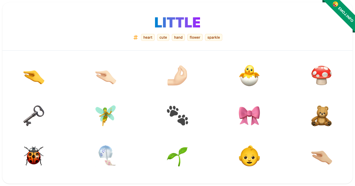 Little Emojis 🤏 🤏🏻 🤌🏻 | Meaning, Copy & Paste